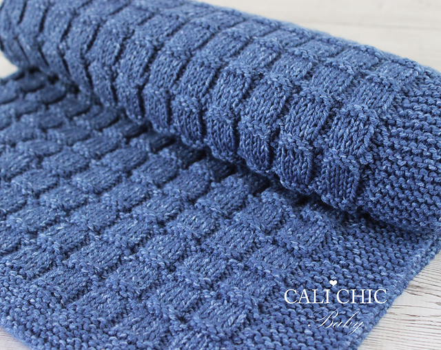 Ravelry: Cali Denim Beginner Baby Blanket #170 pattern by Kyoko - Cali Chic