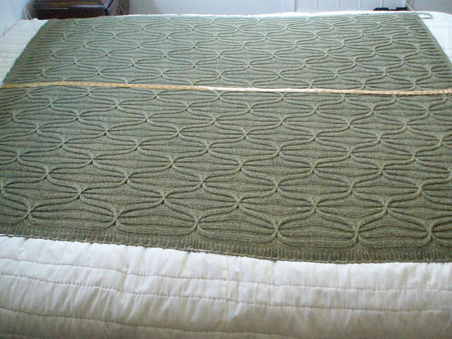 Ravelry: CambriaW's Quilt & Cable Blanket for Cascade Yarns