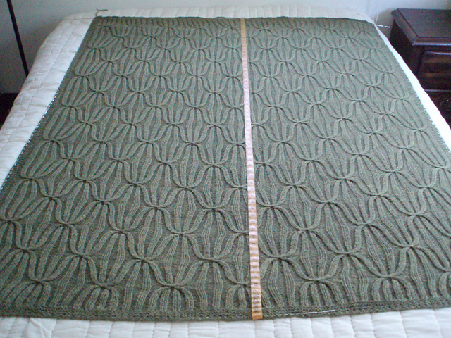 Ravelry: CambriaW's Quilt & Cable Blanket for Cascade Yarns