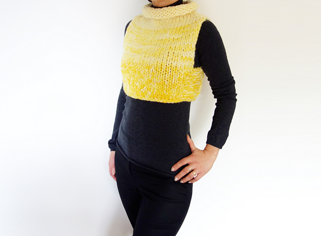 Ravelry: Cropped Bulky Vest pattern by Camelia Mit