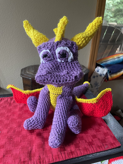 Ravelry: Spyro the Dragon puppet pattern by Ray Martinez III