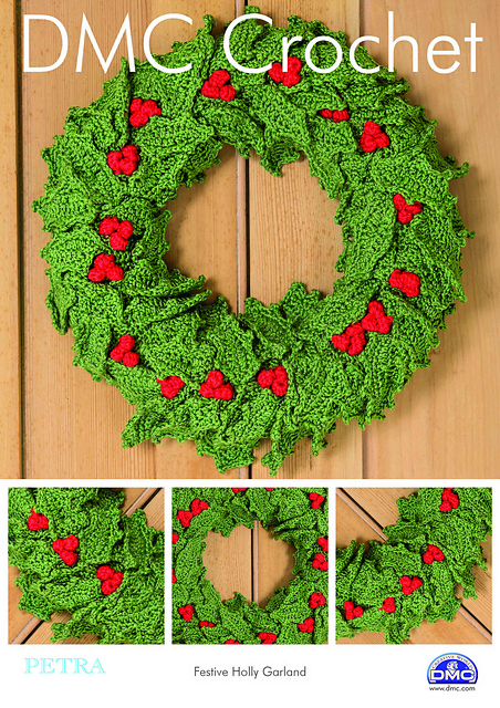 Ravelry: Festive Holly Garland pattern by Diana Bensted