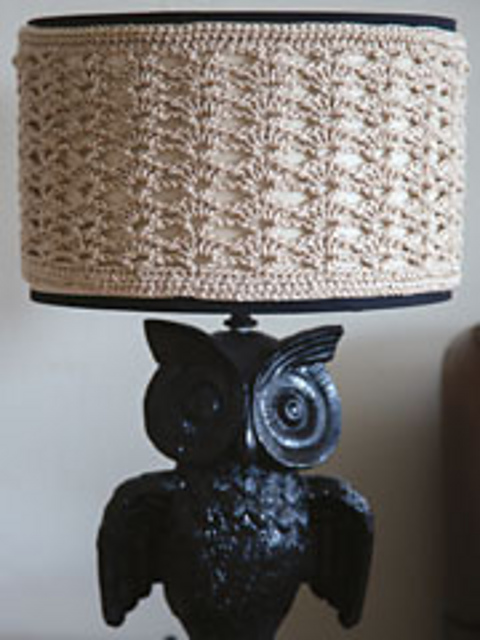 Ravelry: Shell Stitch Lamp Shade Cover pattern by Carrie Carpenter