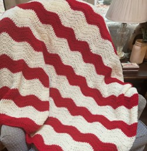 Ravelry: Christmas Ripple Blanket pattern by Pam Carr