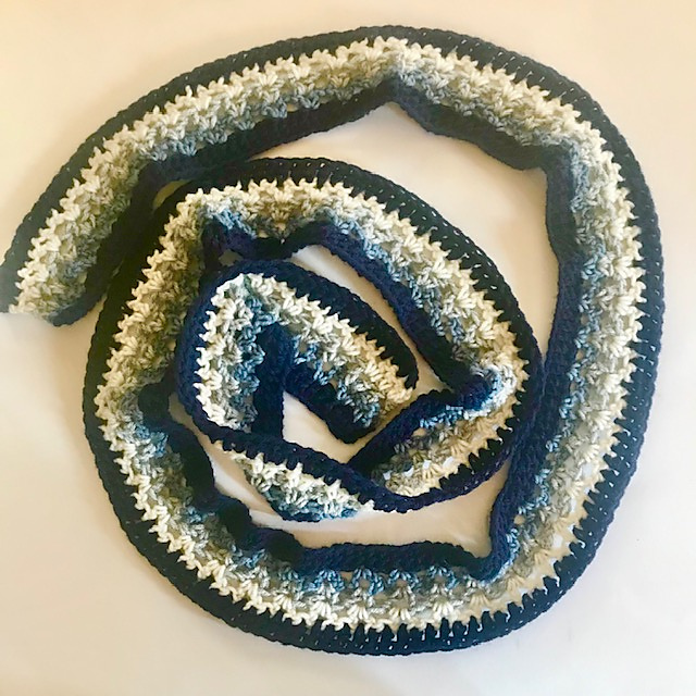 Ravelry: The Scrappy Skinny Scarf pattern by Pam Carr