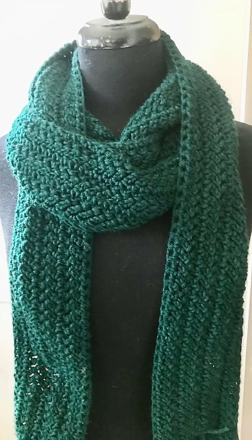Ravelry: The Herringbone Skinny Scarf pattern by Pam Carr