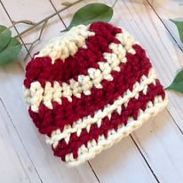 Ravelry: Striped Chunky Baby Beanie pattern by Pam Carr