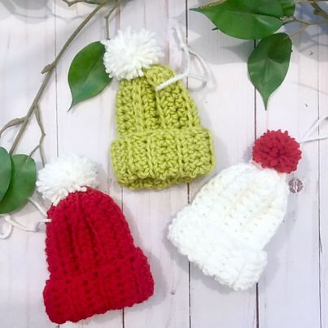 Ravelry: Mini Beanie Decoration pattern by Pam Carr