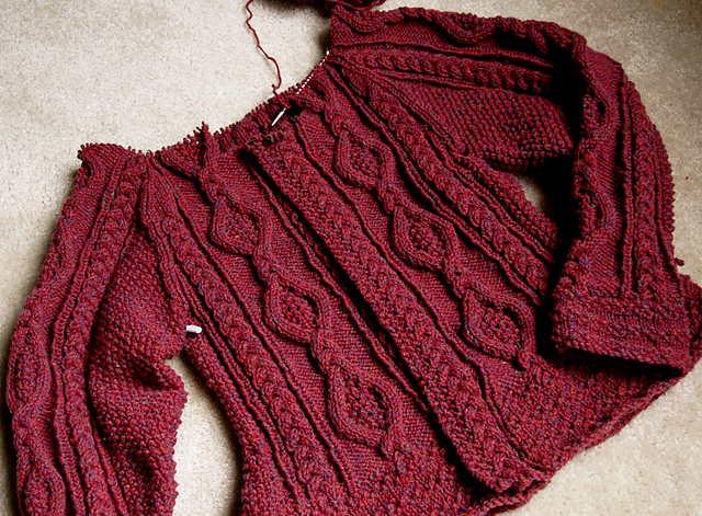 Ravelry: CascadeKnitter's Cabled Cardigan