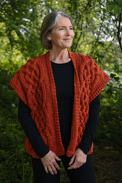 Ravelry: Bulky Cabled Vest pattern by Shannon Dunbabin