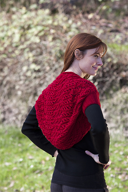 Ravelry: Lace Stripe Shrug pattern by Deborah Helmke
