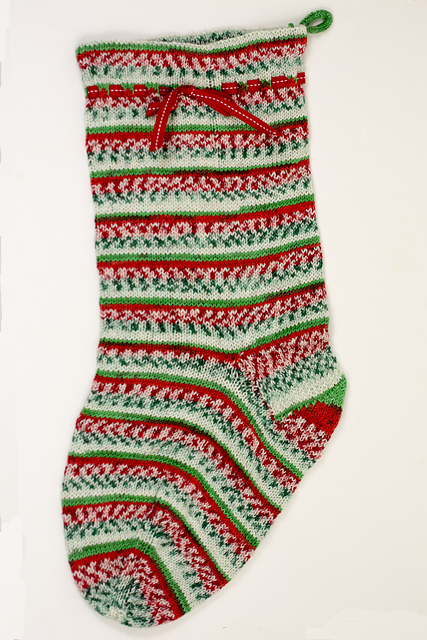 Ravelry: Self-Striping Christmas Stocking pattern by Lin Damrell