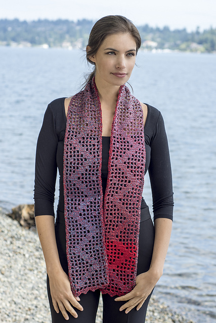 Ravelry: Lightning Grid Scarf pattern by Kristen Stoltzfus