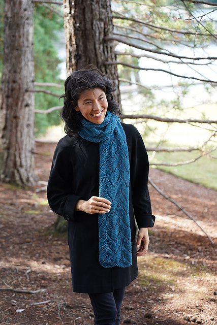 Ravelry: Scalloped Cascades Scarf pattern by Ethel Weinberg