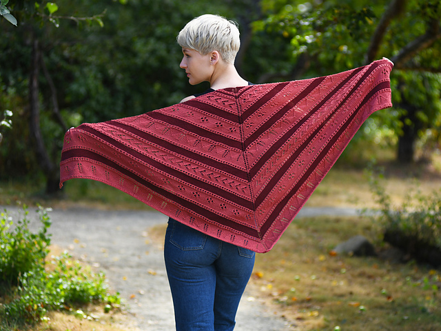 Ravelry: Flower and Chevron Shawl pattern by Michael Harrigan