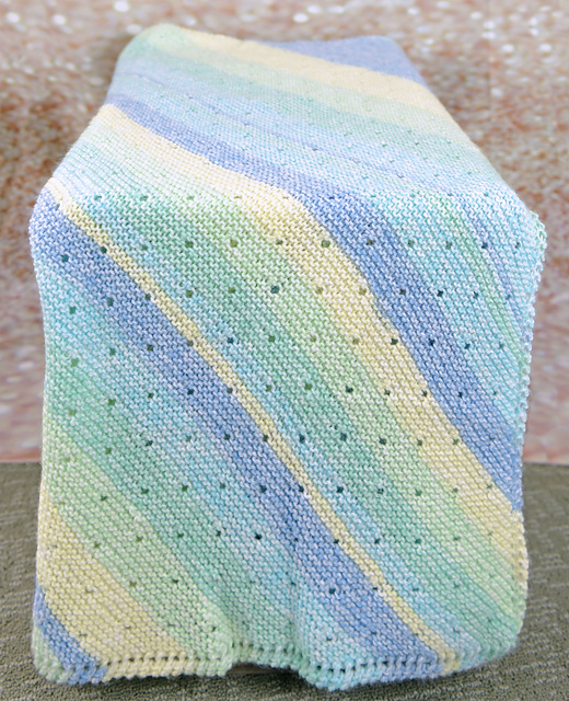 Ravelry: Diagonal Wave Baby Blanket pattern by Laurie Beardsley