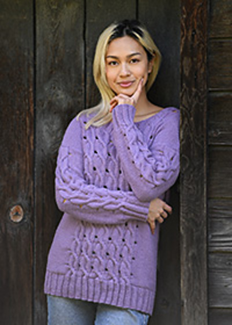 Ravelry: Cable and Holes Pullover pattern by Deborah Newton