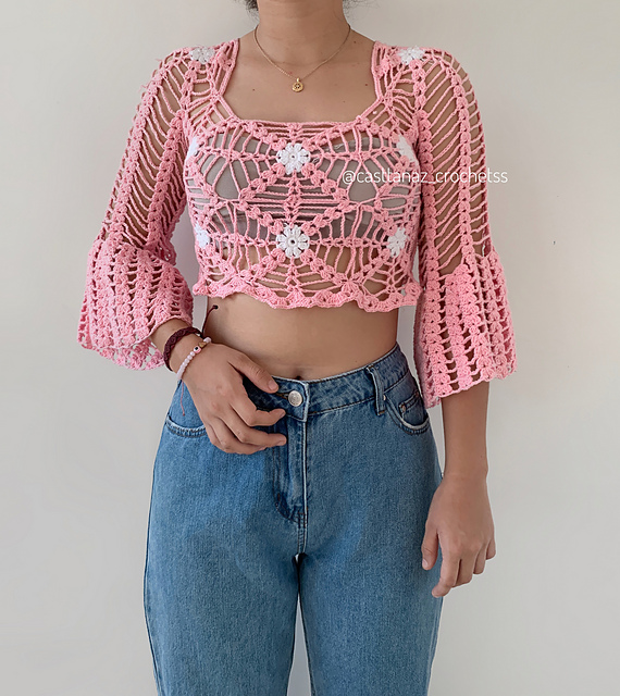 Ravelry: Blusa mangas largas "Arlette" pattern by Alondra Gavidia