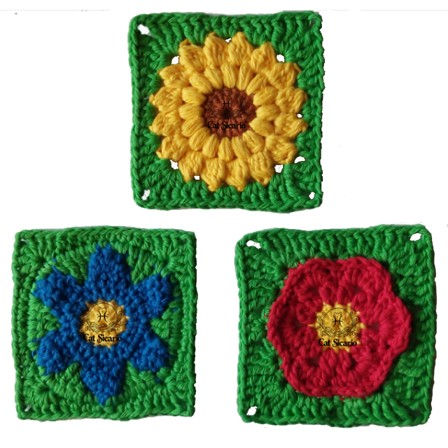 Ravelry: Flower Squares pattern by Cat Sicario