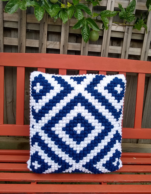 Ravelry: Diamond Bobble Cushion pattern by Amy Ziehn