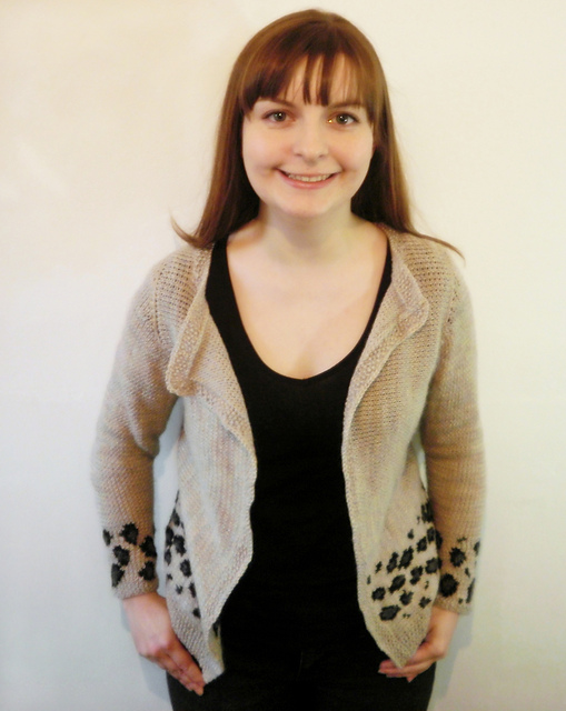 Ravelry: Leopard print waterfall cardigan pattern by Catherine Keaney