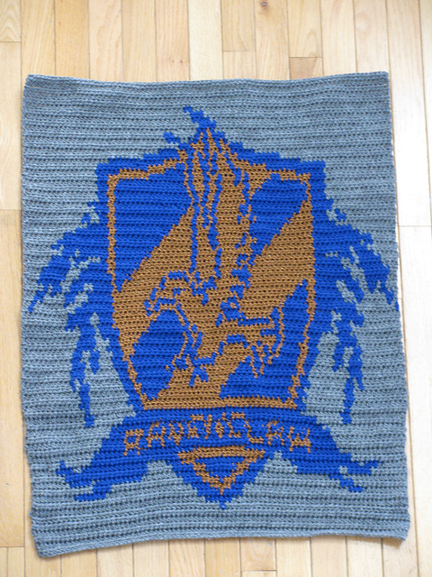 Ravelry: Ravenclaw Crest Block HHH CAL pattern by Anna Hamblen