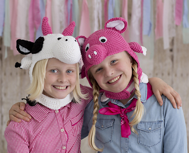 Ravelry: Farm Animal Hats pattern by Jennifer E. Ryan