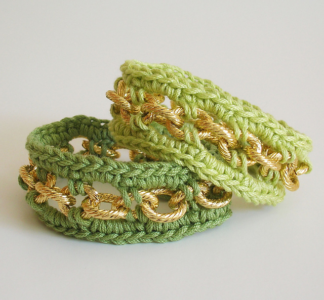 Ravelry: Bracelets with chain pattern by Maria Isabel
