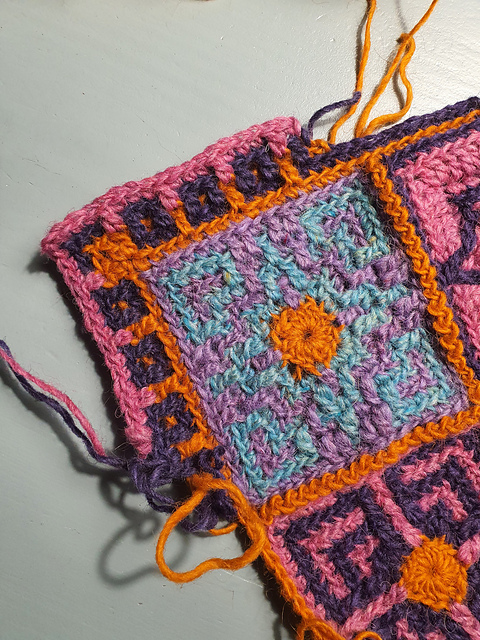 Ravelry: Chacanina's Amma CAL mosaic blanket