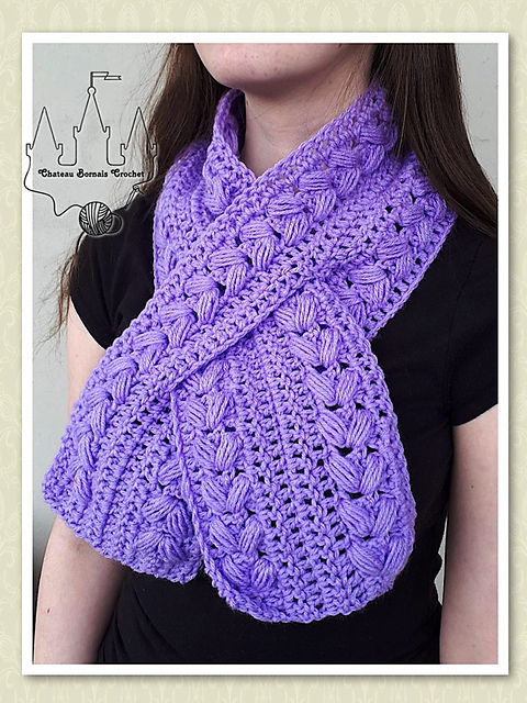 Ravelry: Braided Stitch Keyhole Scarf pattern by Chateau Bornais Crochet