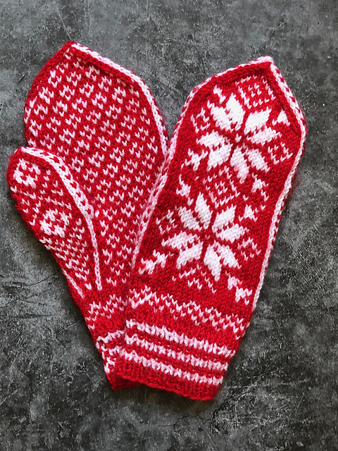 Ravelry: Snowflakes Selbu Mittens pattern by Cathy Rawcliffe