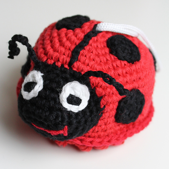 Ravelry: Lacey the Ladybug Scrubby Amigurumi pattern by Charlyn Smith
