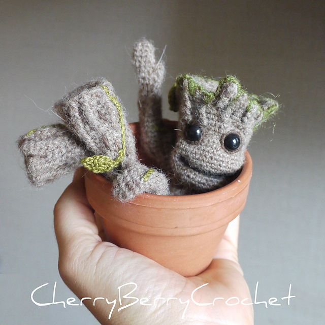 Ravelry: I'm Groot pattern by Cherry Berry Crochet