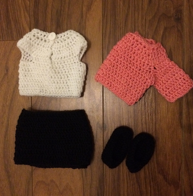 Ravelry: 18 Inch Doll School/Work Uniform Outfit pattern by Cherry and ...