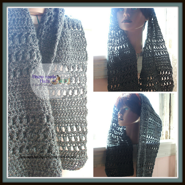 Ravelry: Popcorn Stitch Scarf pattern by Cheryl Frye
