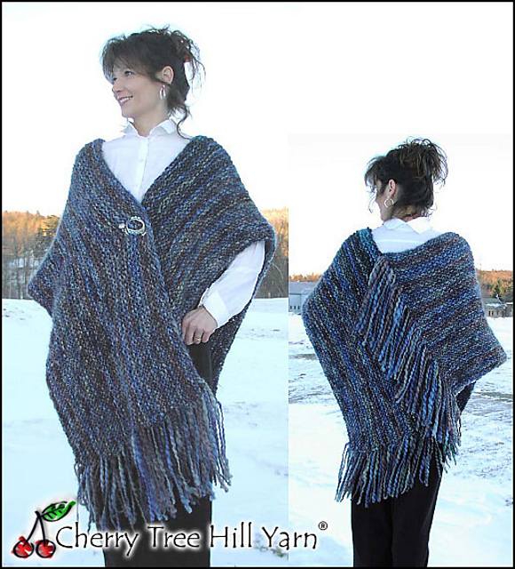 Ravelry: Thick N Quick Ruana pattern by Cheryl Potter