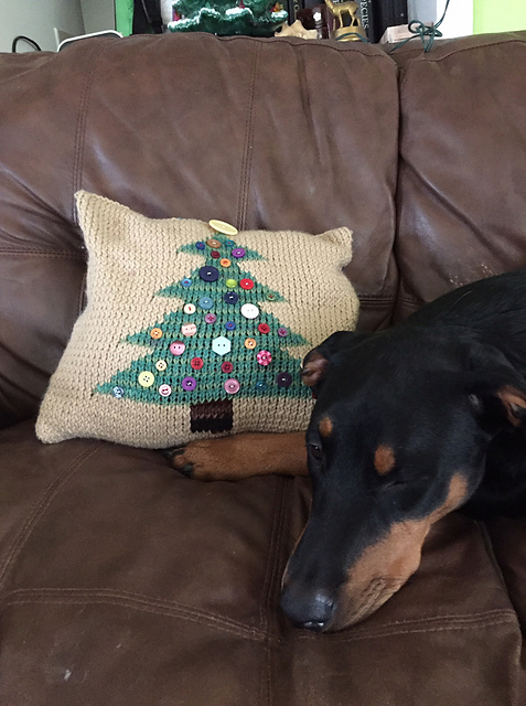 Ravelry: Button Tree Pillow pattern by Ashley Lafreniere