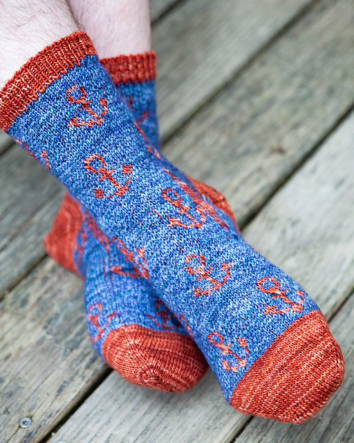 Ravelry: Anchor Socks pattern by Christelle Nihoul