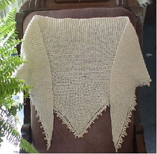 Ravelry: Little Beaded Picot Edge Shawl pattern by Cindy Walker