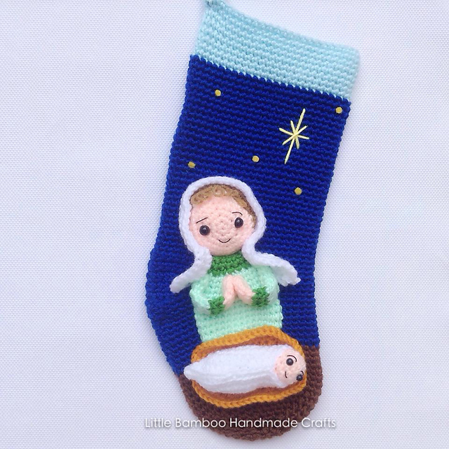 Ravelry: Nativity Christmas Stocking pattern by Little Bamboo Handmade