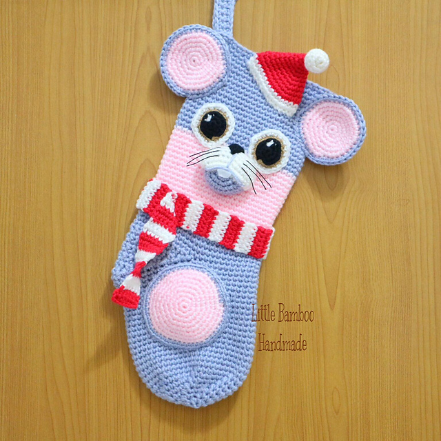 Ravelry: Christmas Mouse Stocking pattern by Little Bamboo Handmade