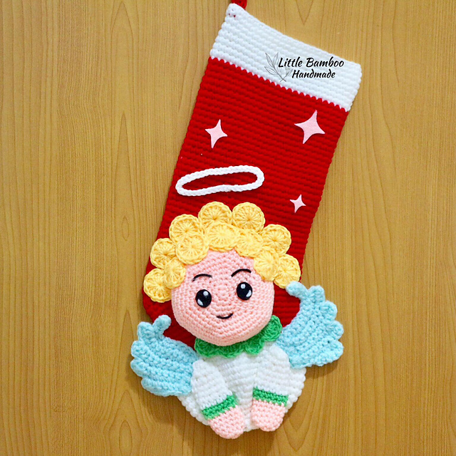 Ravelry: Angel Christmas Stocking pattern by Little Bamboo Handmade