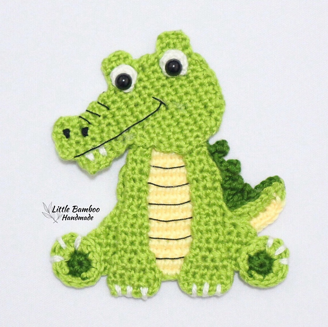Ravelry: Alligator Applique pattern by Little Bamboo Handmade