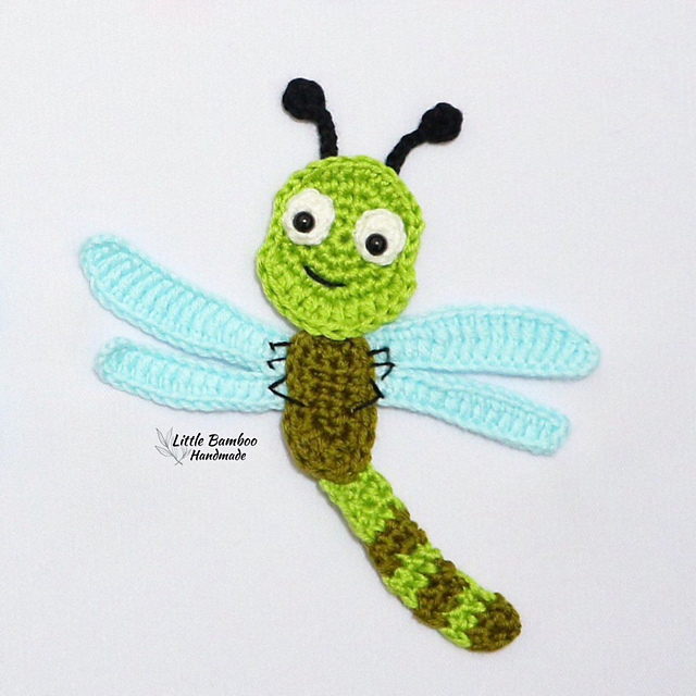 Ravelry: Dragonfly Applique pattern by Little Bamboo Handmade