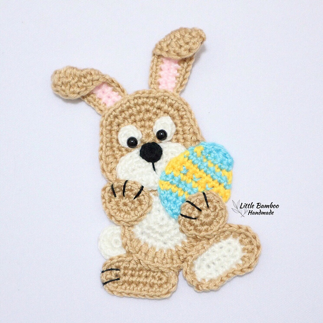 Ravelry: Easter Bunny Applique pattern by Little Bamboo Handmade
