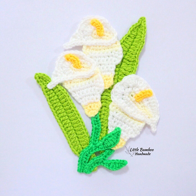 Ravelry: Calla Lily Applique pattern by Little Bamboo Handmade