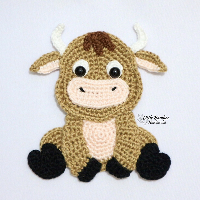 Ravelry: Bull Applique pattern by Little Bamboo Handmade