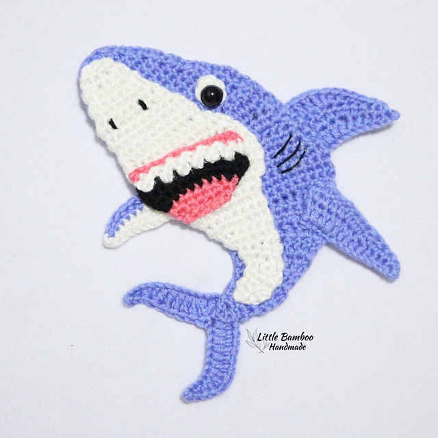 Ravelry: Shark Applique pattern by Little Bamboo Handmade