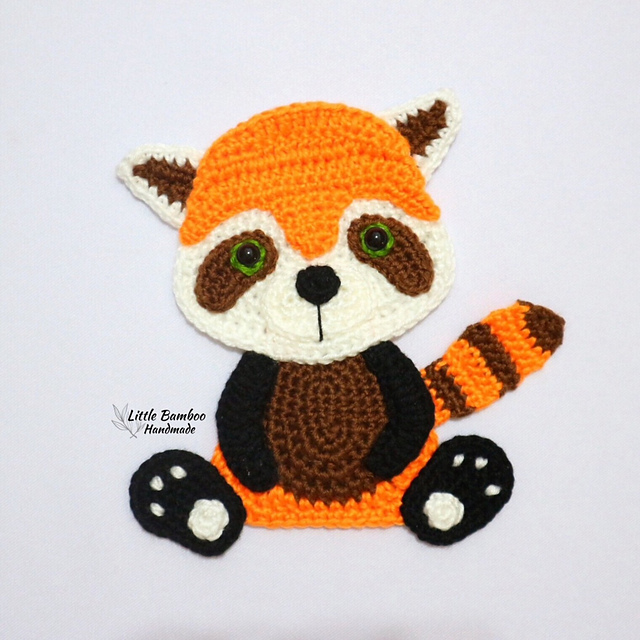 Ravelry: Red Panda Applique pattern by Little Bamboo Handmade