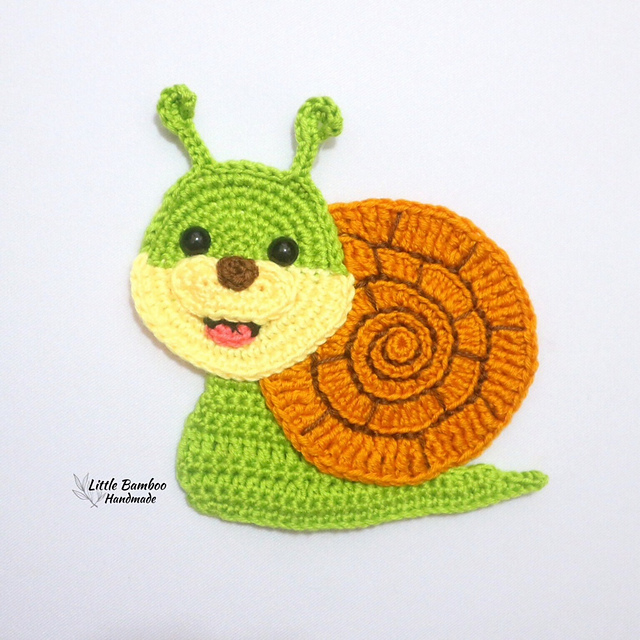 Ravelry: Snail Applique pattern by Little Bamboo Handmade
